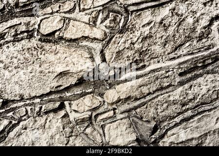 Pointed stone blocks as abstract pattern Stock Photo - Alamy
