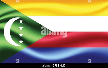 Comoros national flag created in grunge style Stock Vector Image & Art ...