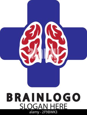 Brain logo designs concept vector, Health Brain Pulse logo, Brain care ...