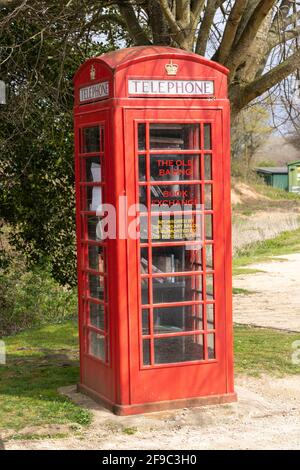 Repurposed book exchange telephone box Stock Photo - Alamy