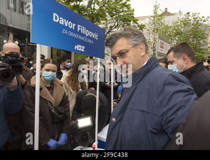 Prime minister of Croatia Andrej Plenkovic and President of the Court ...