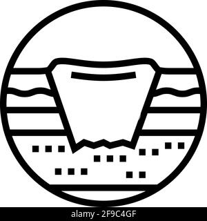 bedsore pressure ulcers disease line icon vector illustration Stock ...