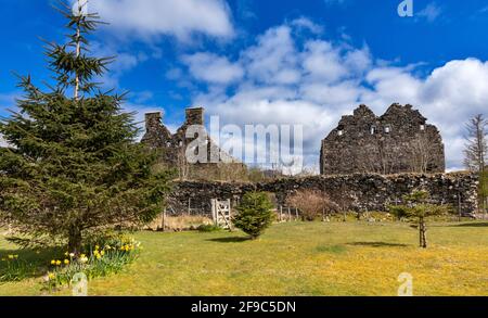 BERNERA BARRACKS GLENELG SCOTLAND THE TWO BLOCK RUINS WITH HILLS OF ...