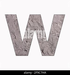 Letter Ñ - Alphabet in gray stucco texture Stock Photo - Alamy