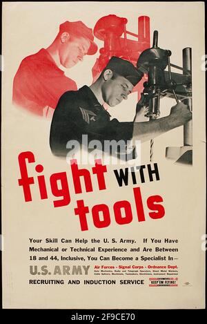 An American WW2 poster encouraging people to work in the war industry ...