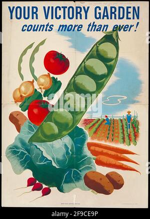 A World War I poster promoting food conservation. The poster features ...