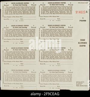 Page two of the World War Two rationing clothing book 1943 to 1944 ...