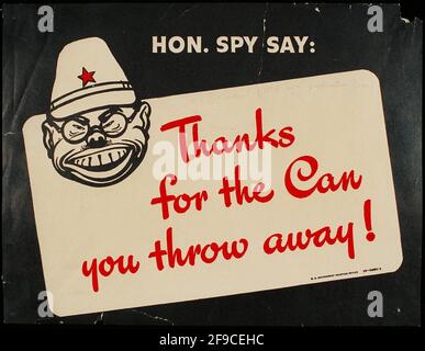 An American WW2 poster asking for people to recycle scrap oils and fats ...