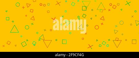 game pieces: triangle, cross, square and circle. illustration ...