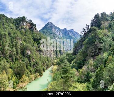 Chouwen lake hiking trail, Jabal Moussa mountain scenery, Lebanon Stock ...