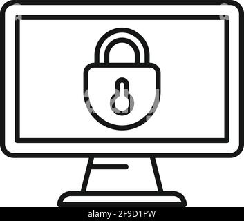 Multi-factor authentication icon. Outline multi-factor authentication vector icon color flat ...