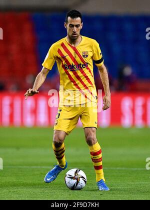 SEVILLE, SPAIN - APRIL 17: Sergio Busquets of FC Barcelona during the ...