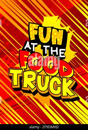 Waiter food truck festival on shape cartoon Stock Vector Image & Art ...
