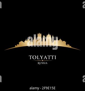Tolyatti Russia city skyline vector silhouette illustration Stock ...