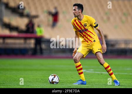 SEVILLE, SPAIN - APRIL 17: Sergio Busquets of FC Barcelona during the ...