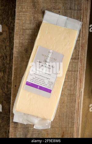 An example of Wookey Hole Cheddar cheese bought from a Waitrose ...