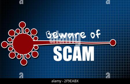 A scam related to covid-19 virus news in a form of a mobile phone ...