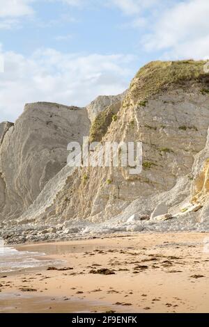 Cliffs at Portio Beach, Santander, Cantabria, Spain Stock Photo - Alamy
