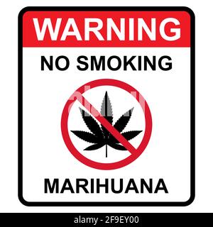 Mariuhana leaf symbol, danger marijuana or hemp icon, cannabis medical ...