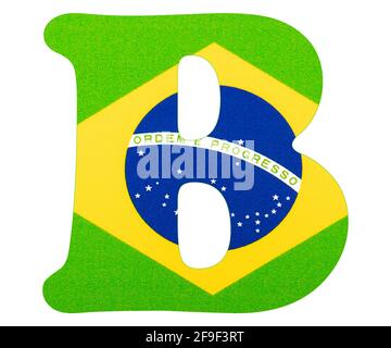 Letter A - Flag of Brazil Stock Photo - Alamy