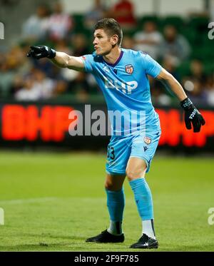 Perth Glory goalkeeper Liam Reddy (33) catches the ball Stock Photo - Alamy