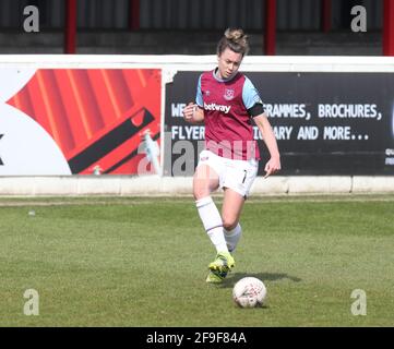 DAGENHAM, ENGLAND - APRIL 18: L-R Mackenzie Arnold of West Ham United ...