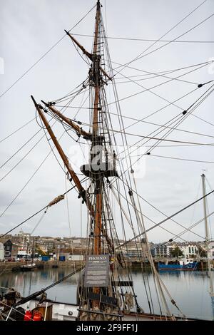 Phoenix tall ship moored in Penzance, Cornwall,UK Stock Photo - Alamy