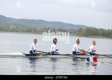Team France compete in the Rowing - PR2 Mixed Double Sculls - PR2Mix2x ...