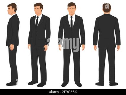 suit uniform, back side view of jacket Stock Vector Image & Art - Alamy