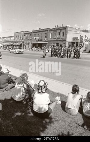 Parade participants at the Crowsnest Pass, Canada Day Celebration ...