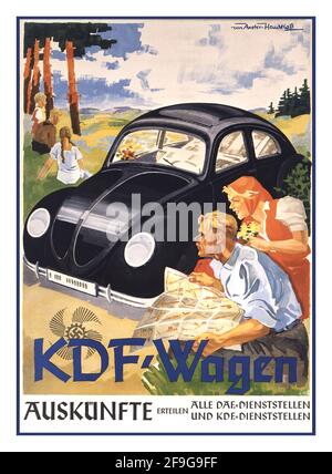 VINTAGE 1930’s GERMAN ARYAN FAMILY NSDAP propaganda poster illustrating the German blond Aryan ...