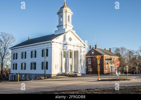 Meeting House in Petersham, Massachusetts on the Town Common Stock ...