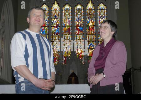 ADRIAN CHARLES and siste JENNIFER AT HOLY TRINTY CHURCH HAMMERSMITH 3/4 ...
