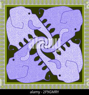 blue rug decorative Stock Vector Image & Art - Alamy