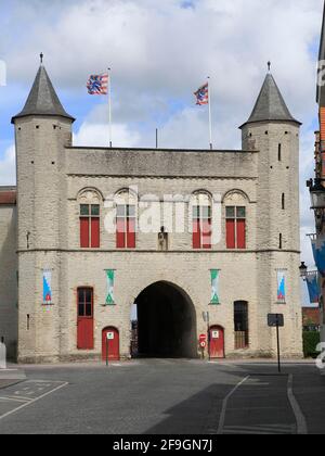 The Kruispoort City Gate, Bruges City, West Flanders in the Flemish ...
