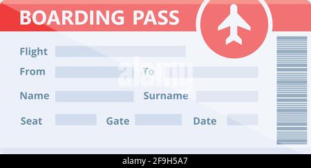 New boarding pass icon. Cartoon of New boarding pass vector icon for ...