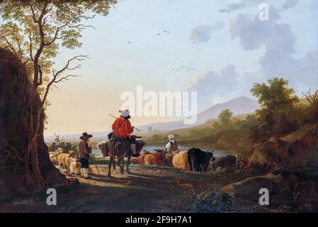 DROVER WITH COWS,SHEEP Stock Photo - Alamy