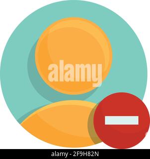 Delete site user icon. Cartoon of Delete site user vector icon for web ...
