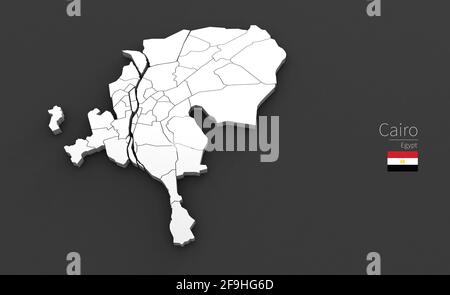 Egypt political map with capital Cairo, with Nile, Sinai Peninsula and ...