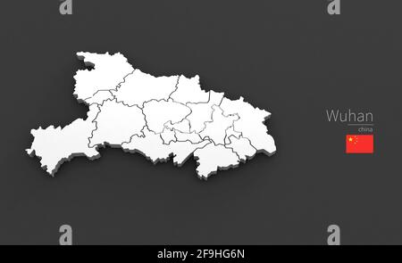 Map of Wuhan City in China Stock Photo - Alamy