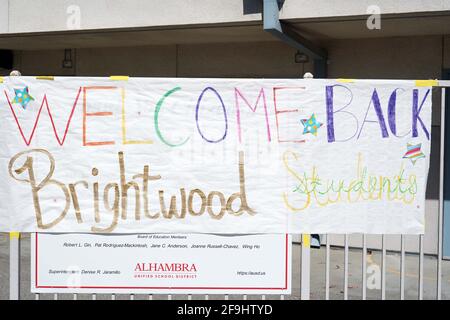 Welcome Back Students sign at Brightwood Elementary School, Sunday ...