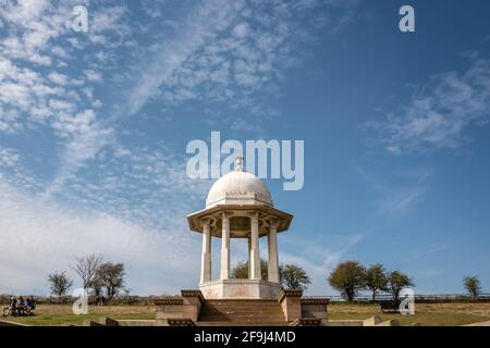 Brighton, April 18th 2021: The Chattri memorial on the South Downs ...