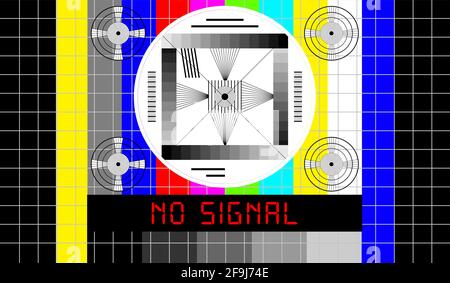Retro no signal tv test screen pattern chart Stock Vector Image & Art ...