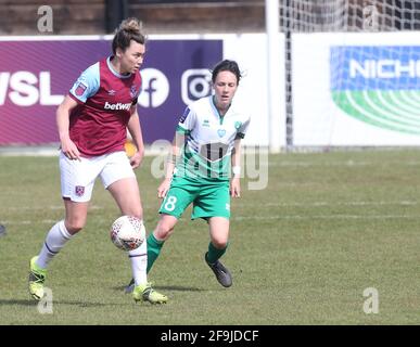 DAGENHAM, ENGLAND - APRIL 18: L-R Mackenzie Arnold of West Ham United ...