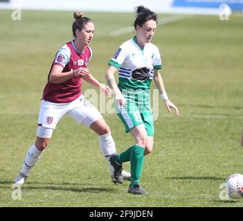 DAGENHAM, ENGLAND - APRIL 18: Laura Vetterlein of West Ham United WFC ...
