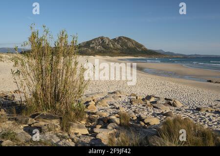 Beautiful shot of Louro Peak, the coast of Galicia, Spain Stock Photo ...