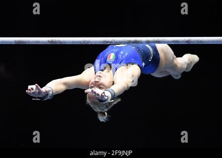 Jacobshalle, Basilea, Italy, 19 Apr 2021, Alice D'Amato on beam (Italy ...
