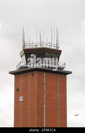 Control tower at RAF Mildenhall, in Suffolk, UK, used by the USAF ...