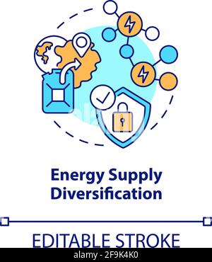 Energy supply diversification concept icon Stock Vector Image & Art - Alamy
