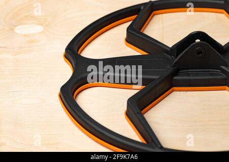 Search coil of the metal detector top view Stock Photo - Alamy